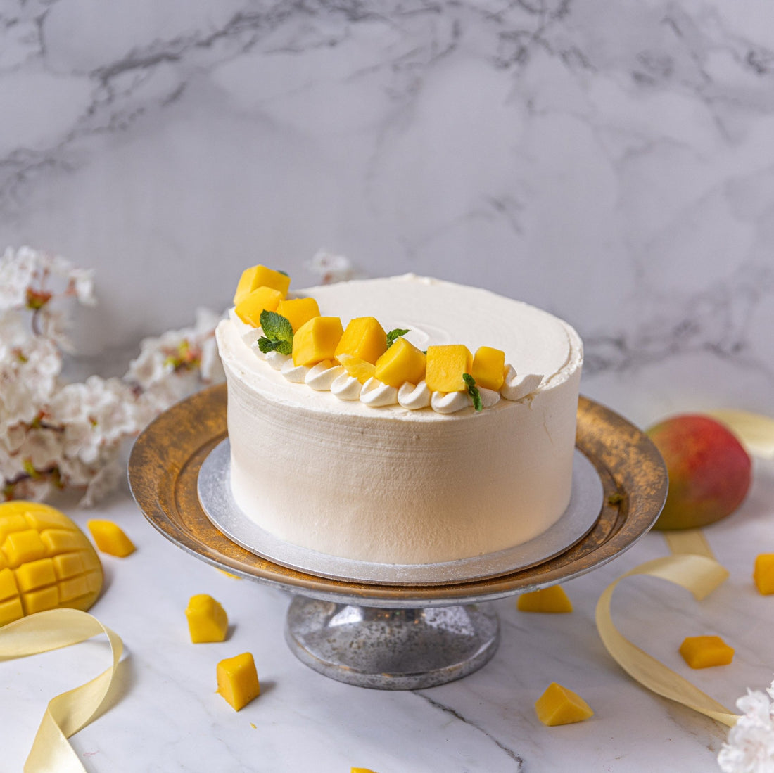 Light & Airy Mango & Cream Layer Cake | Order Online – Jack and Beyond